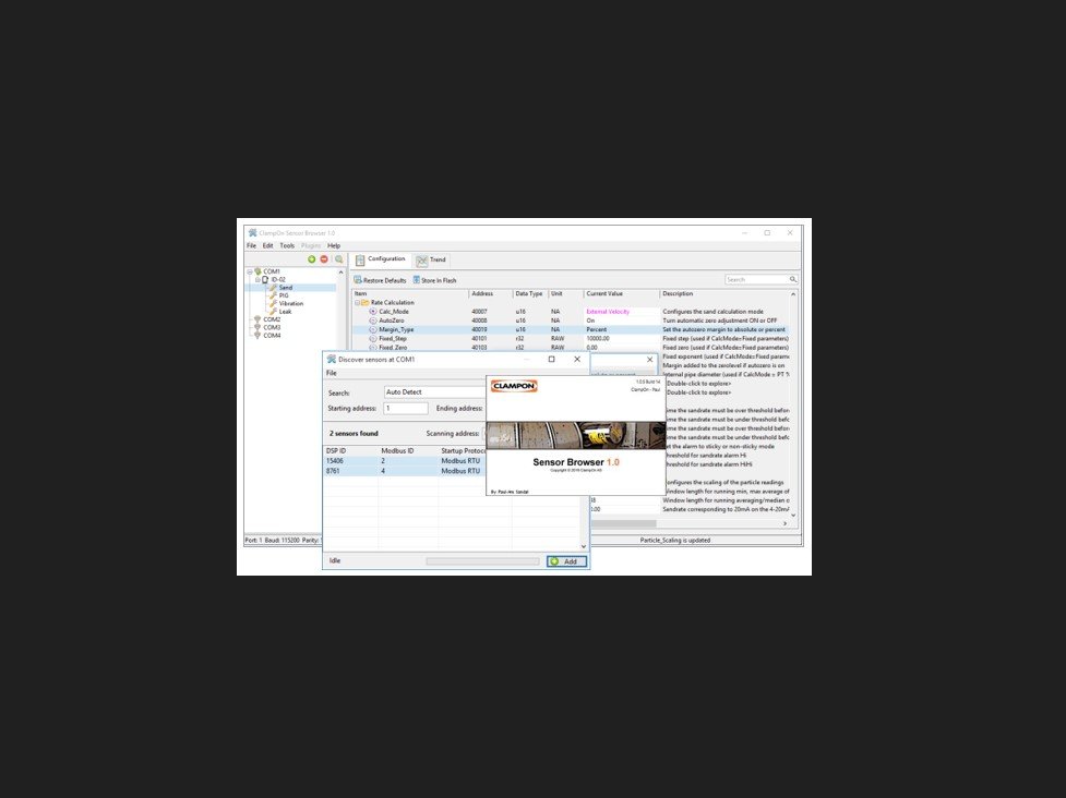 Software tools to use with ClampOn technology